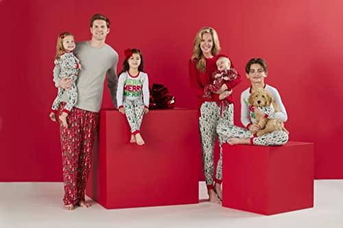 Mud Pie Womens Holiday Christmas Pajamas Set, Red, Small