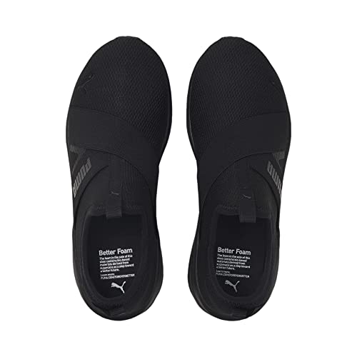 PUMA Womens Better Foam Prowl Slip On Cross Trainer, PUMA Womens Black-PUMA Womens Black, 7