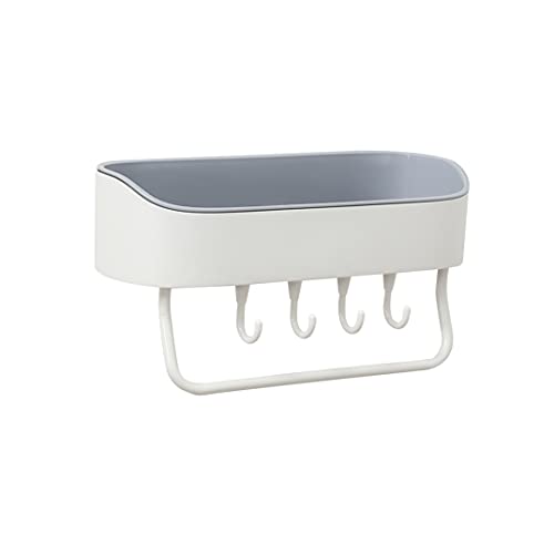 BKDFD Kitchen Shelf for Bathroom Wall Mounted Bath Shelf Storage Holder Toilet Plastic Organizer Rack Towel Cosmetic Brush Storage