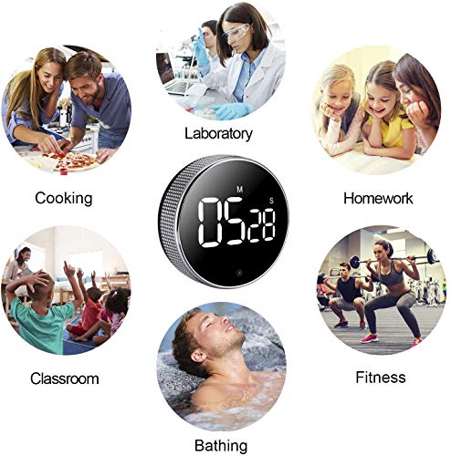 Timers, Kitchen Timer for Kids, Digital Countdown Magnetic Egg Timer for Cooking, with Constant Light Function for classrooms, Quiet for Children and Teachersā¦