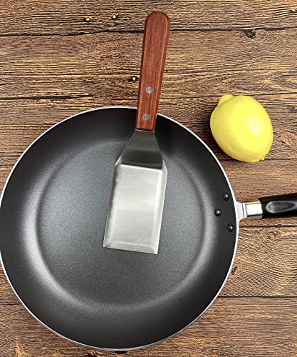 KLAQQED Metal Spatula for Cast Iron Skillet, Grill Spatula Stainless Steel Spatula, Burger Spatula, Fish Turner Spatula, Griddle Spatula, Spachulas Egg Flipper, Flat Top Metal Spatula for Cooking BBQ