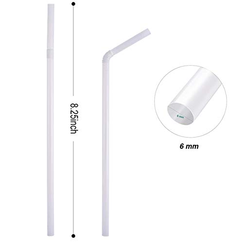 200 Count 100% Plant-Based Wrapped Compostable Straws - Plasticless Biodegradable Flexible Drinking Straws - A Fantastic Eco Friendly Alternative to Plastic Straws