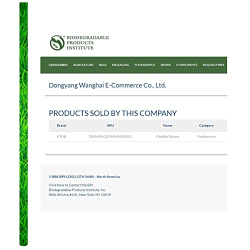 200 Count 100% Plant-Based Wrapped Compostable Straws - Plasticless Biodegradable Flexible Drinking Straws - A Fantastic Eco Friendly Alternative to Plastic Straws