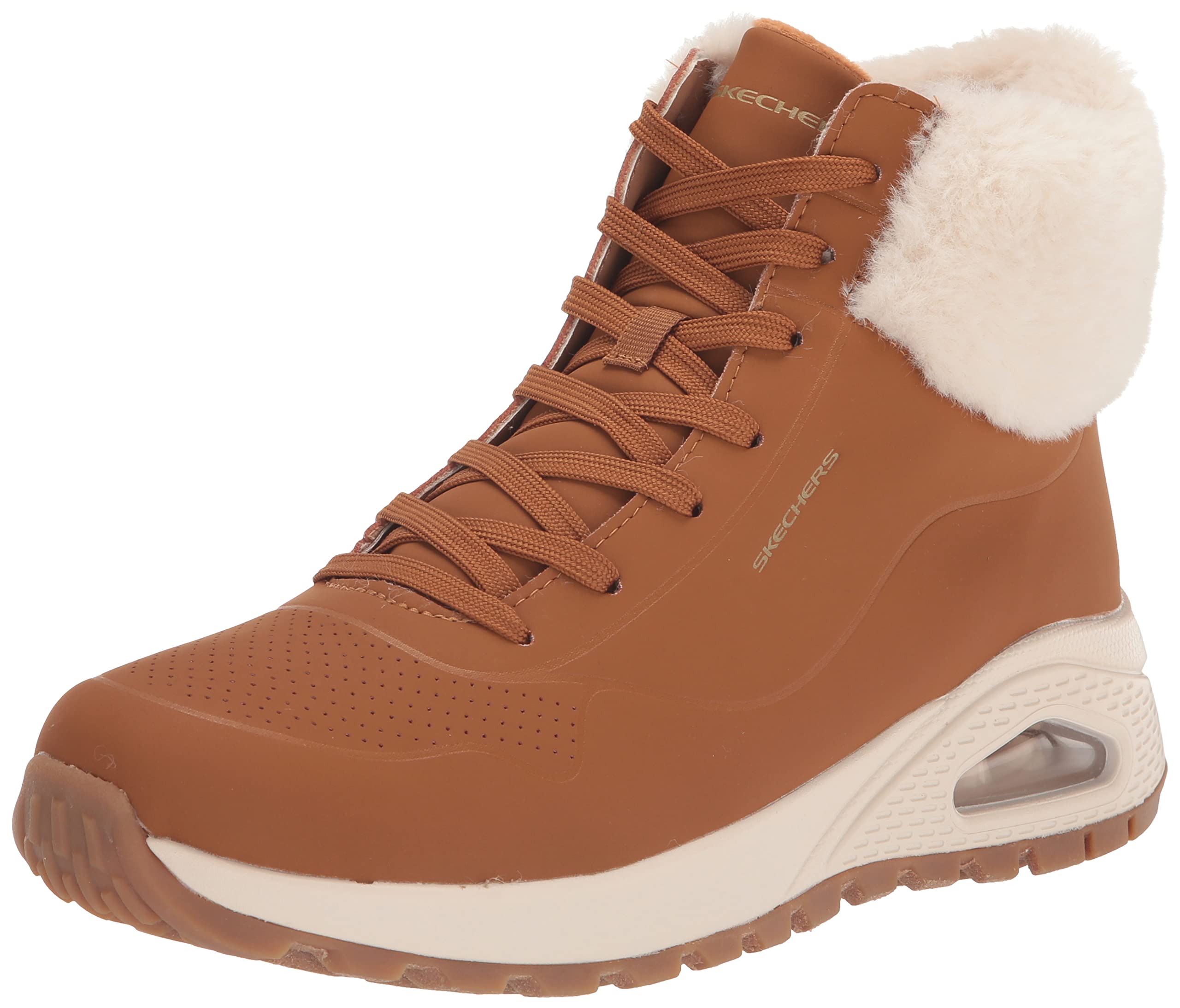 Skechers Women's Sneaker Fashion Boot, Chestnut, 8