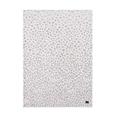 Juicy Couture - Throw Blanket | Cozy Leopard | Plush and Cozy | Decorative Blankets for Sofas, Chairs and Beds| Luxurious and Soft | Chic Home Decor | Measures 50" x 70" | White/Pink/Grey