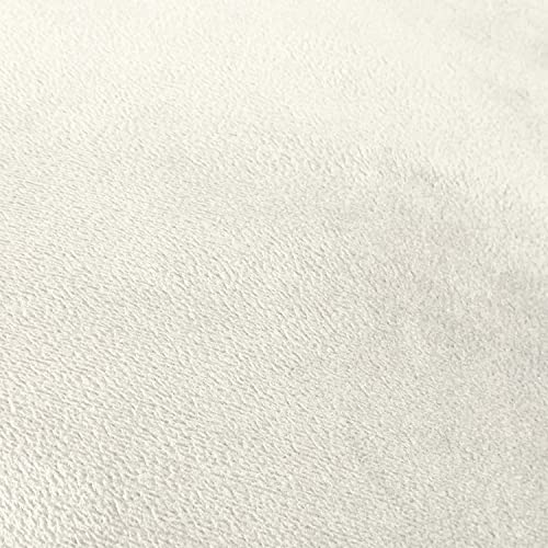 Granbest Velvet Plush Recliner Chair Cover High Stretch Recliner Slipcover Furniture Protector with Pockets(Creamy White)