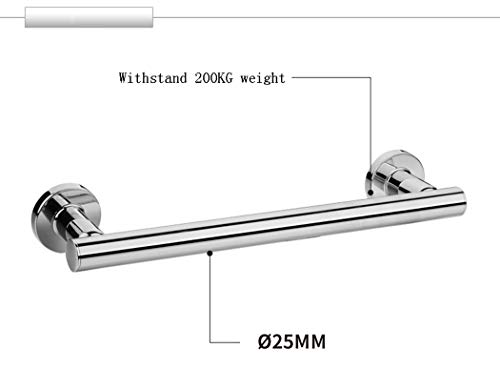 CRODY Bath Wall Attachment Handrails Grab Bar Rails Bathtub Handrail Elderly Shower Handgrip Safety Handle, Surface Non-Slip Polishing Treatment, Wall Mounted Straight Towel Rack