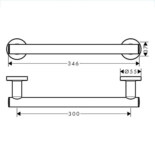 CRODY Bath Wall Attachment Handrails Grab Bar Rails Bathtub Handrail Elderly Shower Handgrip Safety Handle, Surface Non-Slip Polishing Treatment, Wall Mounted Straight Towel Rack