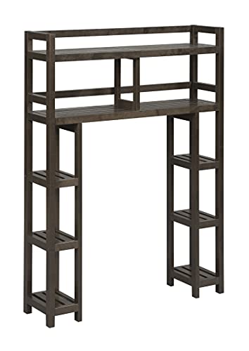 New Ridge Home Goods New Ridge Home Solid Wood Over The Toilet Bathroom Storage, ESPRESSO