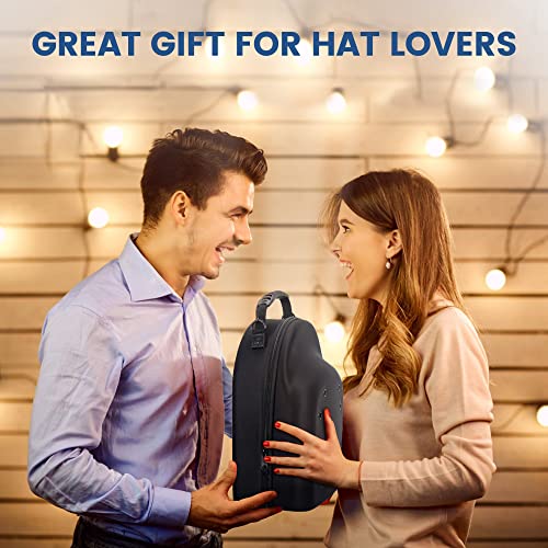 ToVii Hat Case, Hat Travel Case for Baseball Caps Hat Case for Travel Hat Bag Men Hat Box Travel Case Women Hat Carrier Case Travel Hat Holder Hat Storage - Cap Carrier 2-6