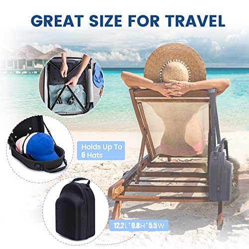 ToVii Hat Case, Hat Travel Case for Baseball Caps Hat Case for Travel Hat Bag Men Hat Box Travel Case Women Hat Carrier Case Travel Hat Holder Hat Storage - Cap Carrier 2-6