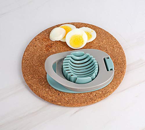 Ortarco Egg Slicer for Boiled Eggs Strawberry Cutter with Stainless Steel Wire (Green)