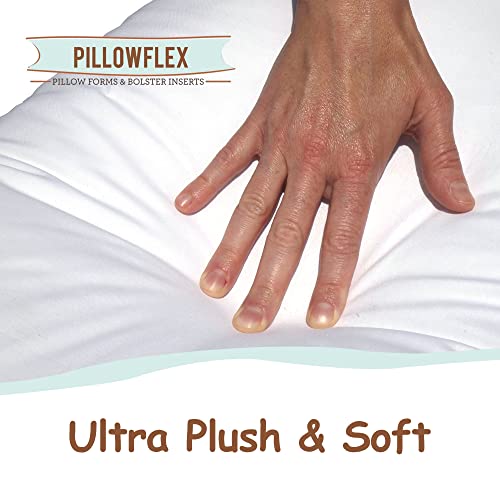 Pillowflex Synthetic Down Pillow Insert - 26x26 Down Alternative Pillow, Insert for Square Euro Sham, European Size Pillow - Polyester Accent Sofa Couch Bed Pillow - 1 Decorative Pillow Form