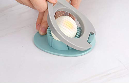 Ortarco Egg Slicer for Boiled Eggs Strawberry Cutter with Stainless Steel Wire (Green)
