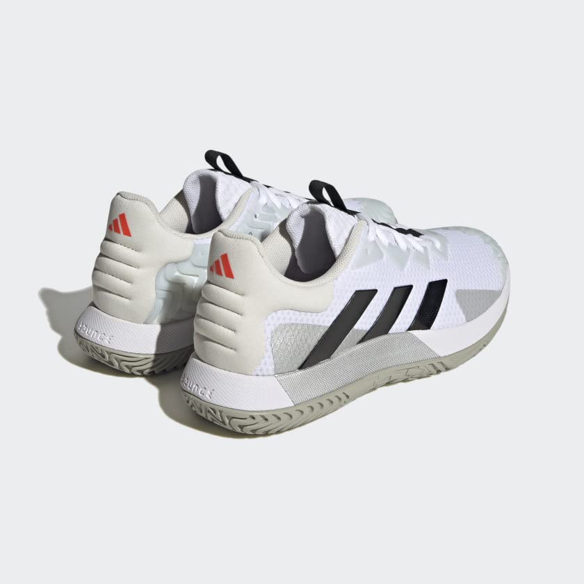 adidas Men's Solematch Control Tennis Shoe, White/Black/Lucid Blue, 7