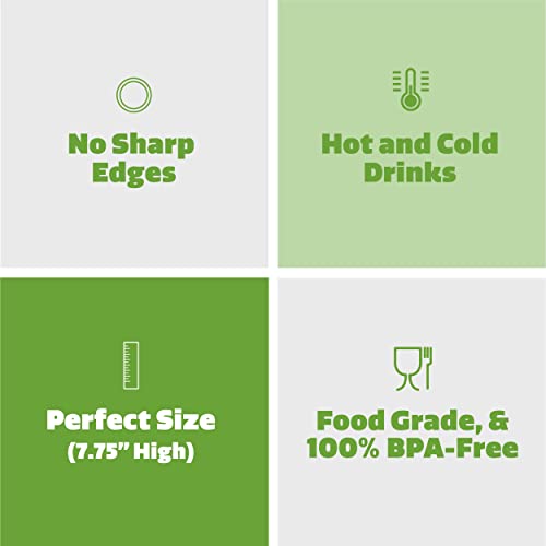 [500 Count] Flexible Disposable Plastic Drinking Straws - 7.75" High - Assorted Colors