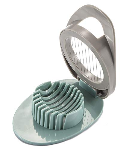 Ortarco Egg Slicer for Boiled Eggs Strawberry Cutter with Stainless Steel Wire (Green)