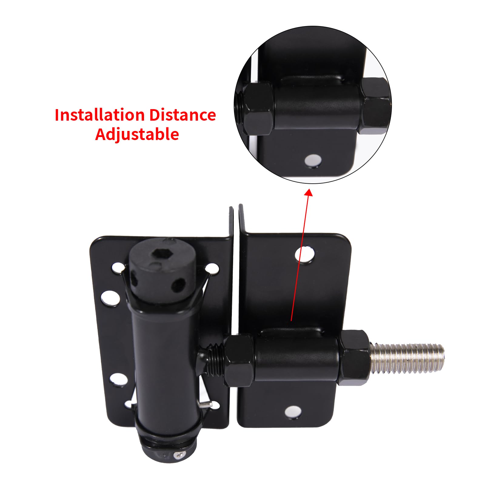 Self Closing Hinges for Vinyl/Wooden Door, Easy to Install and Adjust, Provides Smooth and Quiet Operation, Heavy Duty Made, Pack of 2,Black