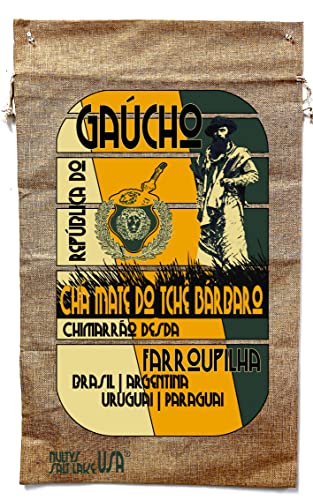 GAUCHO MATE Storage or Decor BURLAP BAG