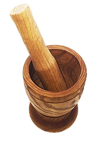 Imusa Mortar with Pestle Kitchen Essentials, Jumbo, Natural