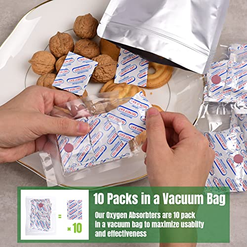 20 Packs 2500CC Oxygen Absorbers(Independent vacuum packaging), Premium Oxygen Absorbers for Long Term Food Storage With Oxygen Indicator In Vacuum Bag,Applicable to mason jars, Mylar bags, vacuum storage bags