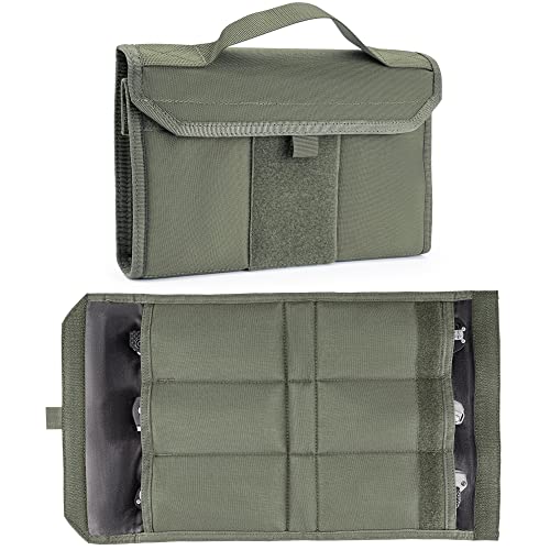 TACTICAL GEEK EDC Folding Gear Organizer Bag, Multi-Purpose Hanging Storage Bag for Art Supplies, Waterproof Portable Accessories Pockets Green