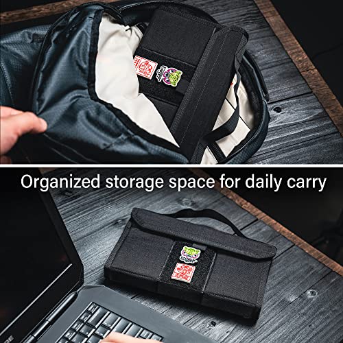 TACTICAL GEEK EDC Folding Gear Organizer Bag, Multi-Purpose Hanging Storage Bag for Art Supplies, Waterproof Portable Accessories Pockets Green