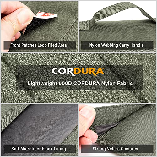 TACTICAL GEEK EDC Folding Gear Organizer Bag, Multi-Purpose Hanging Storage Bag for Art Supplies, Waterproof Portable Accessories Pockets Green