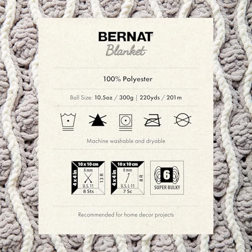 Bernat Blanket Country Blue Yarn - 2 Pack of 300g/10.5oz - Polyester - 6 Super Bulky - 220 Yards - Knitting/Crochet