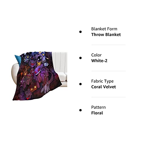 Anime Soft Throw Blanket Bedding Fleece Blankets Lightweight Cozy Warm Fit Home Living Couch Bed Sofa All Season 40"*50" (100 * 130cm)
