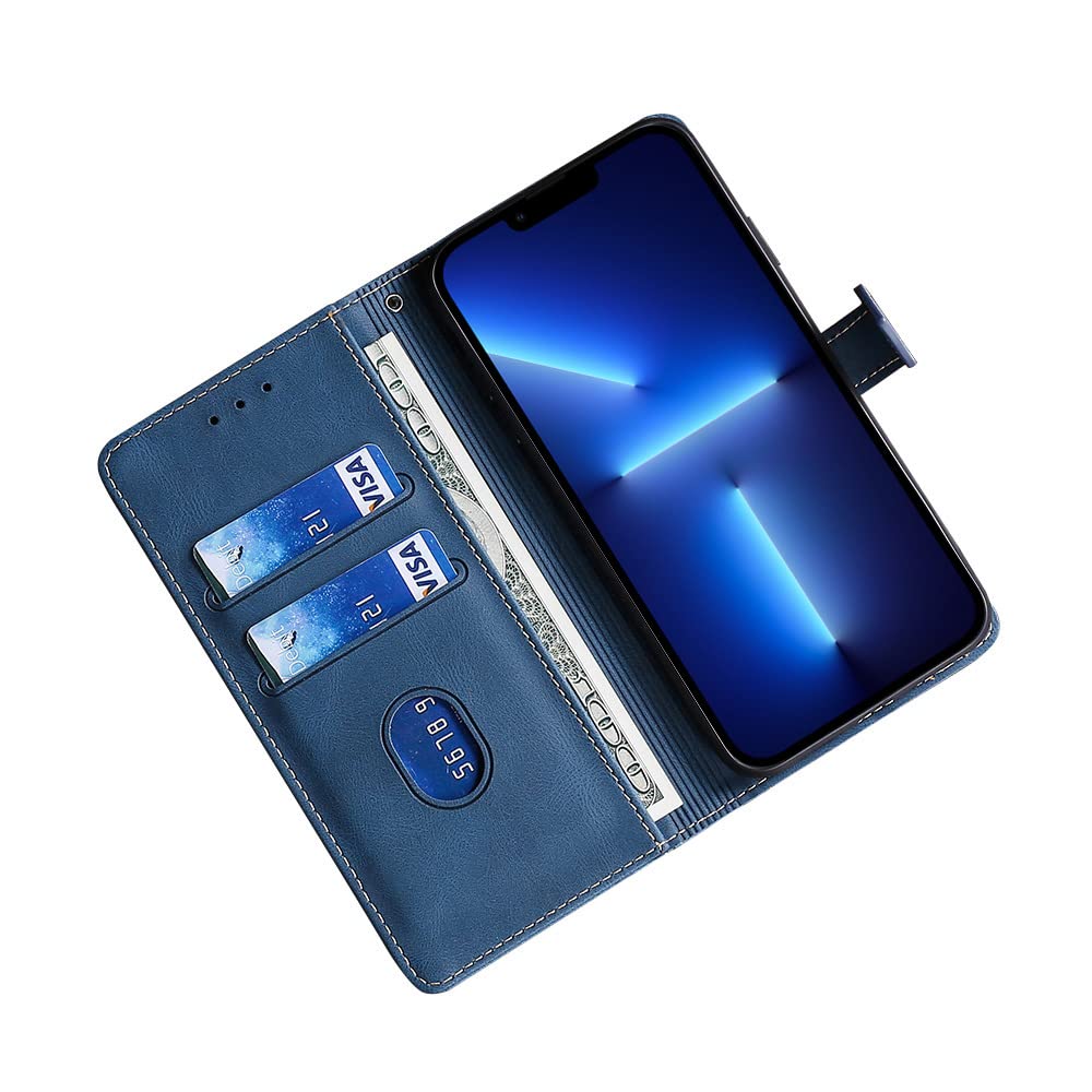 Fansipro Phone Cover Wallet Folio Case for Samsung Galaxy S9 Plus, Premium PU Leather Slim Fit Cover for Galaxy S9 Plus, 2 Card Slots, Easy Carry, Blue