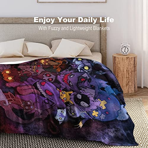 Anime Soft Throw Blanket Bedding Fleece Blankets Lightweight Cozy Warm Fit Home Living Couch Bed Sofa All Season 40"*50" (100 * 130cm)
