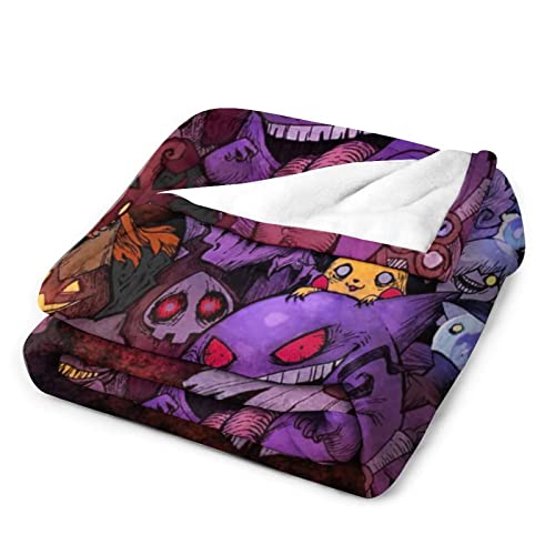 Anime Soft Throw Blanket Bedding Fleece Blankets Lightweight Cozy Warm Fit Home Living Couch Bed Sofa All Season 40"*50" (100 * 130cm)