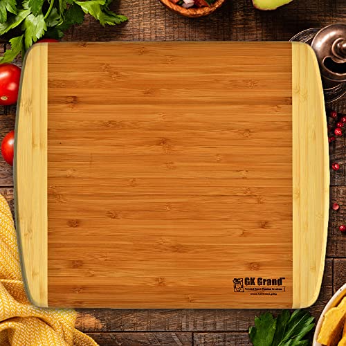 NANA GIFT- Engraved 2-Tone Bamboo Cutting Board - 2-Sided Design Engraved Side Designed For Decor Reverse Side For Usage – Best Grandma Ever Birthday Mother’s Day Christmas (11 1/2 x 13 1/2)