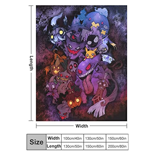Anime Soft Throw Blanket Bedding Fleece Blankets Lightweight Cozy Warm Fit Home Living Couch Bed Sofa All Season 40"*50" (100 * 130cm)