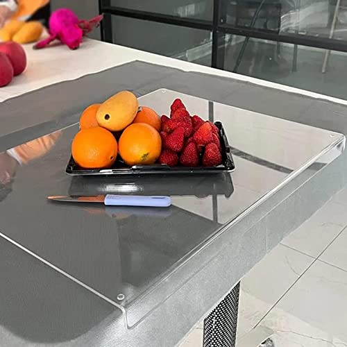 Acrylic Cutting Boards For Kitchen Counter, Clear Cutting Board With Lip For Countertop, 18 X 16 Inch Non Slip Acrylic Chopping Board For Counter Protector