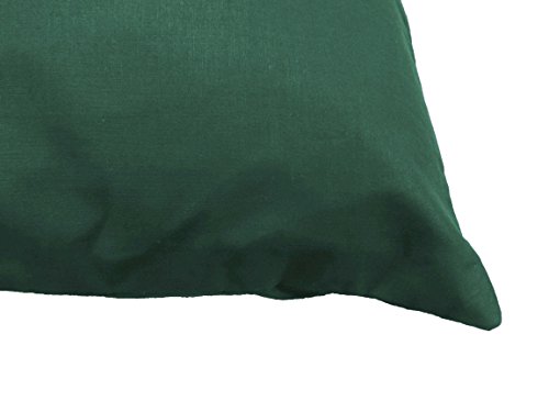 Saffron Floor Cushion Cover Decorative Extra Large Pillowcase Bottle Green 32x32 inch (80x80 cm) Cotton Plain Solid Removable Cover, Insert not Included