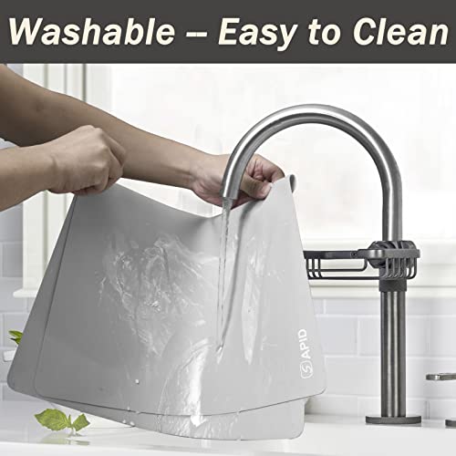 Extra Large Silicone Mat 36" x 24" Place Mats, Heat Resistant Mat for Kitchen Countertop Protector, Thick Placemats Washable Silicone Mats for Kitchen Counter Mat Dining Table Mat, Grey, Sapid