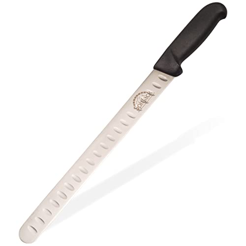 SpitJack Smoked BBQ 6 Inch Curved Beef Brisket Trimming and Boning Knife and 11" Meat Slicing Knife Bundle. Stainless Steel.