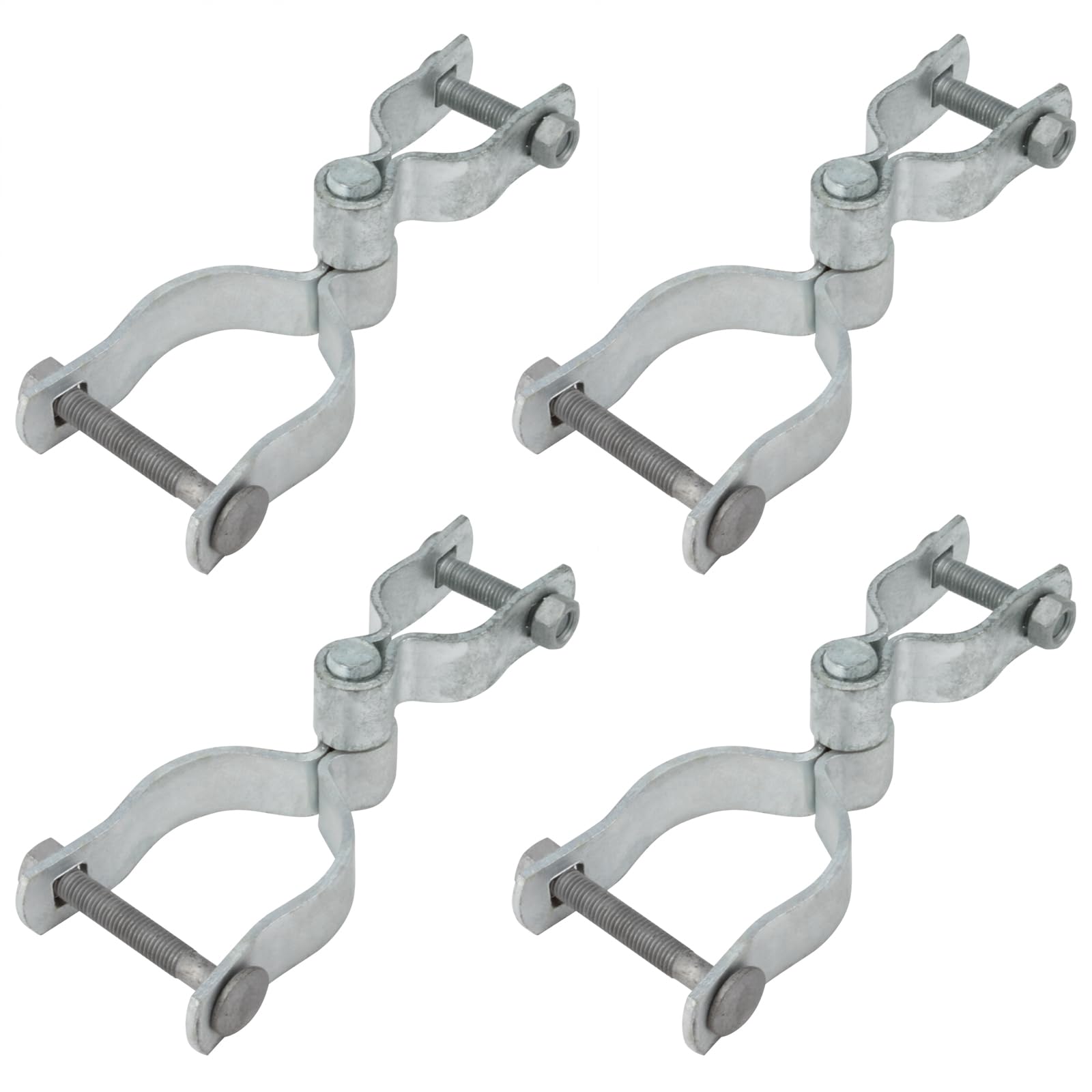 GBGS 4 Sets 2-3/8" x 1-3/8" Chain Link Fence Gate Post Hinge,Cattle Corral Rail Hinge,Max Load 220lb