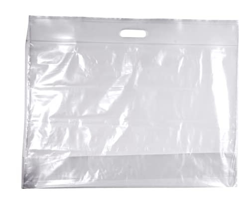 TDST Essentials XXL Plastic Storage Bags Clear Extra Large with Handles Zipper Organizer for Blankets Clothes Resealable with Bonus TDST Scented Aziza