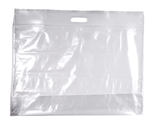 TDST Essentials XXL Plastic Storage Bags Clear Extra Large with Handles Zipper Organizer for Blankets Clothes Resealable with Bonus TDST Scented Aziza