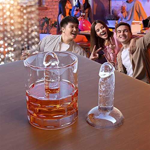 2 Pack Silicone Ice Cube Tray, Novelty Ice Cube Tray with Lid Cocktail Party Ice Maker Tray for Parties, Events, Holiday Gifts, Gift Exchange, Whiskey Drinkers, Home Bars, Bartenders