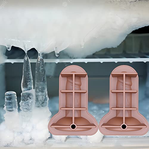 2 Pack Silicone Ice Cube Tray, Novelty Ice Cube Tray with Lid Cocktail Party Ice Maker Tray for Parties, Events, Holiday Gifts, Gift Exchange, Whiskey Drinkers, Home Bars, Bartenders
