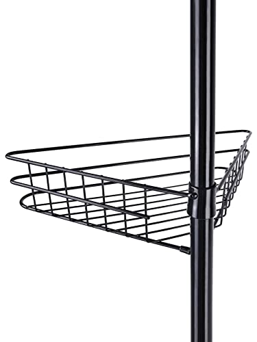 JUMPGA Aquaterior 4 Layers Shower Corner Pole Caddy Shelf Bathroom Wall Storage Metal Rack Holder