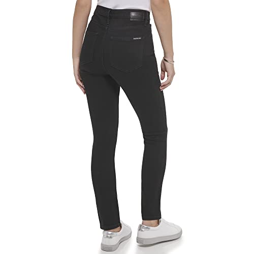 Calvin Klein Women's Jeans High Rise Skinny Denim, Real Black, 29