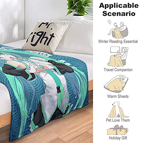 Flannel Fleece Blanket Anime Microfiber Cozy Lightweight Soft Throws and Blankets for Sofa 40 inx50 in