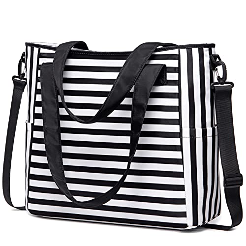 Muzale Large Tote Bag - Gym Tote Bag with Zipper Pocket for Women Laptop Tote Bag fit 15.6 inch Laptop for Work, Beach Bag with Shoulder Strap Overnight Yoga Tote bag for College,Travel,Trip,Pool