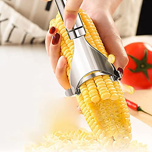 Stainless Steel Corn Peeler, Magic Corn Cob Stripper Tool - Corn Peeler for Corn On The Cob, Removes Kernels From Corn Cobs In Seconds, Kitchen Gadget (Set of 2)