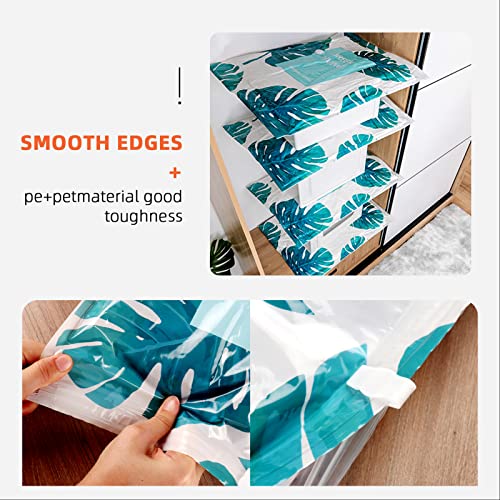 Space Saver Vacuum Storage Bags, 8 Pack Vacuum Sealer Compression Bags for Clothes, Pillows, Comforters, Blankets, Plush Toy (2 Jumbo, 2 Large, 2Medium, 2 Small) with Travel Hand Pump Home and Closet Organization